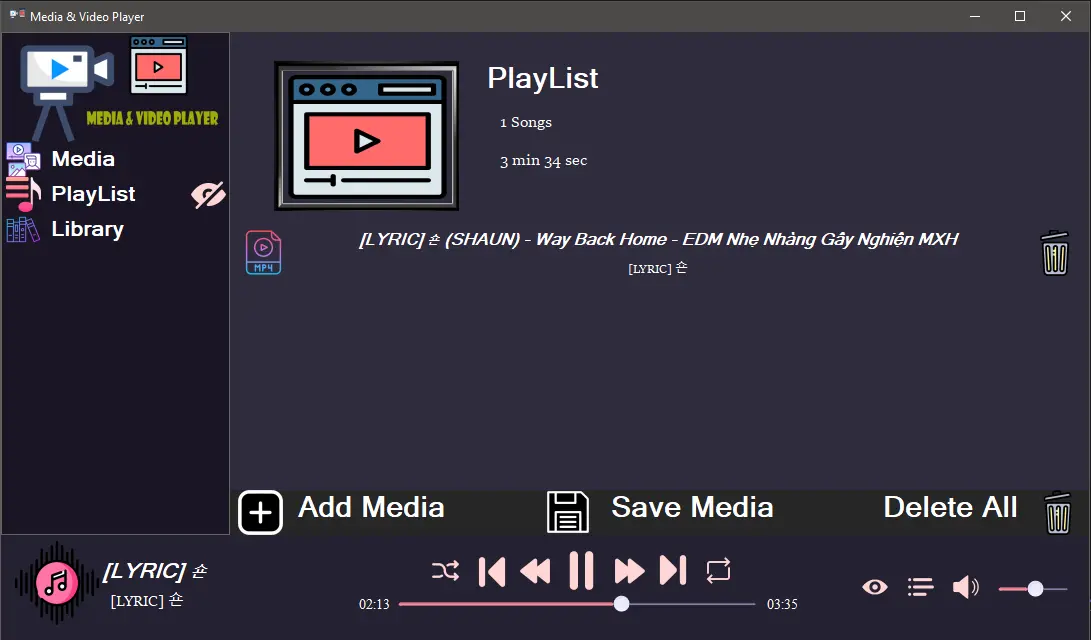 WinForms Media Player - Project Detail