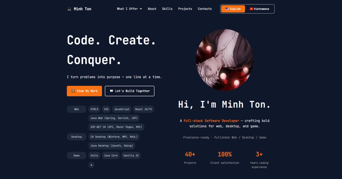 Minh Ton - Software Developer Portfolio